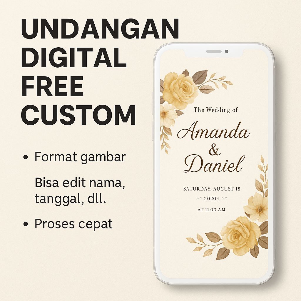 Jual Undangan Digital Free Custom | Shopee Indonesia