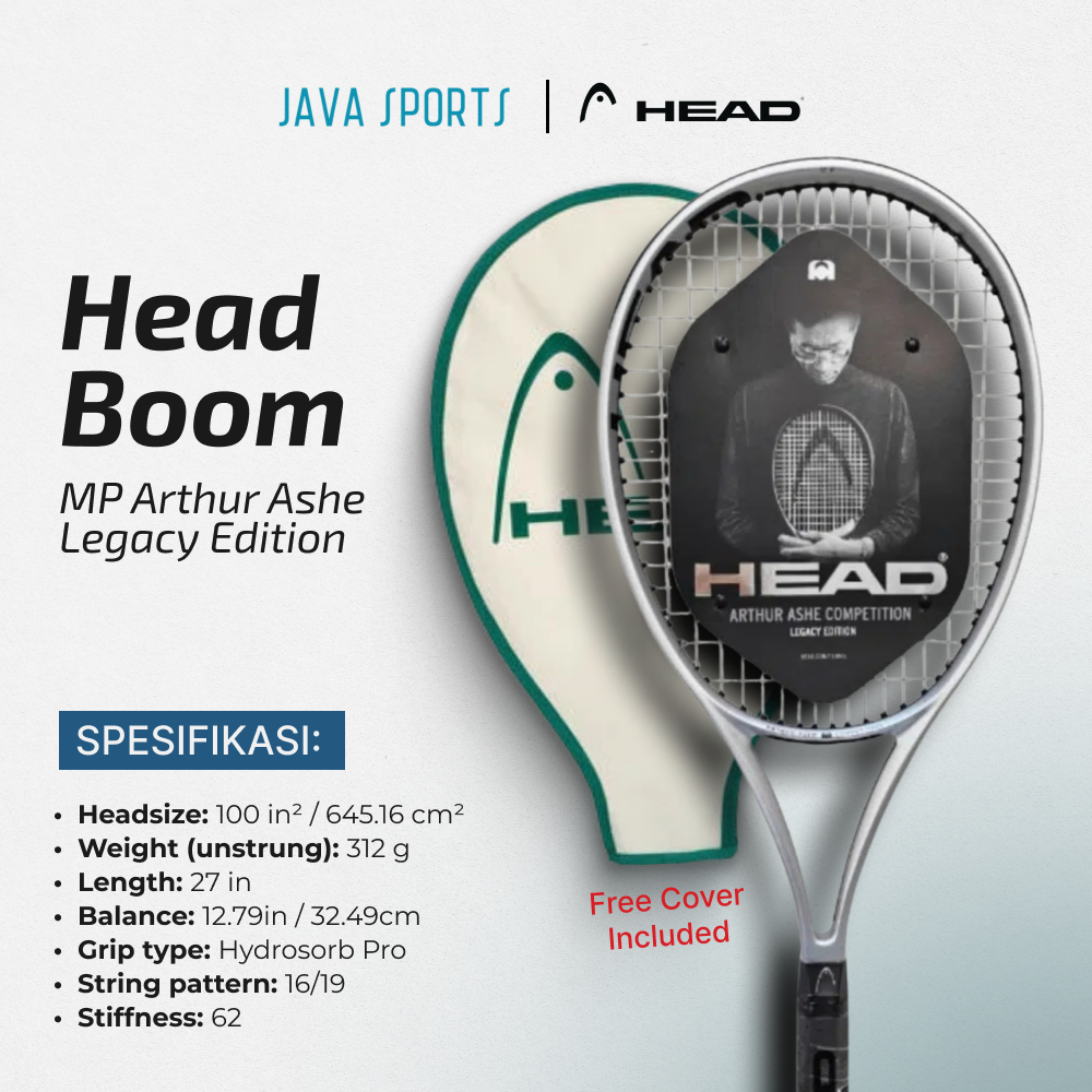 Jual Raket Tenis Head BOOM MP Arthur Ashe Legacy Edition Tennis Racket ...