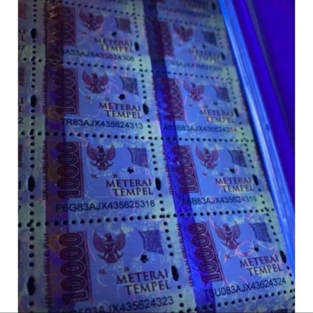Jual Paket 20 pcs Materai 10000 Peruri/Berderet Dijamin Asli dan Original (New) | Shopee Indonesia