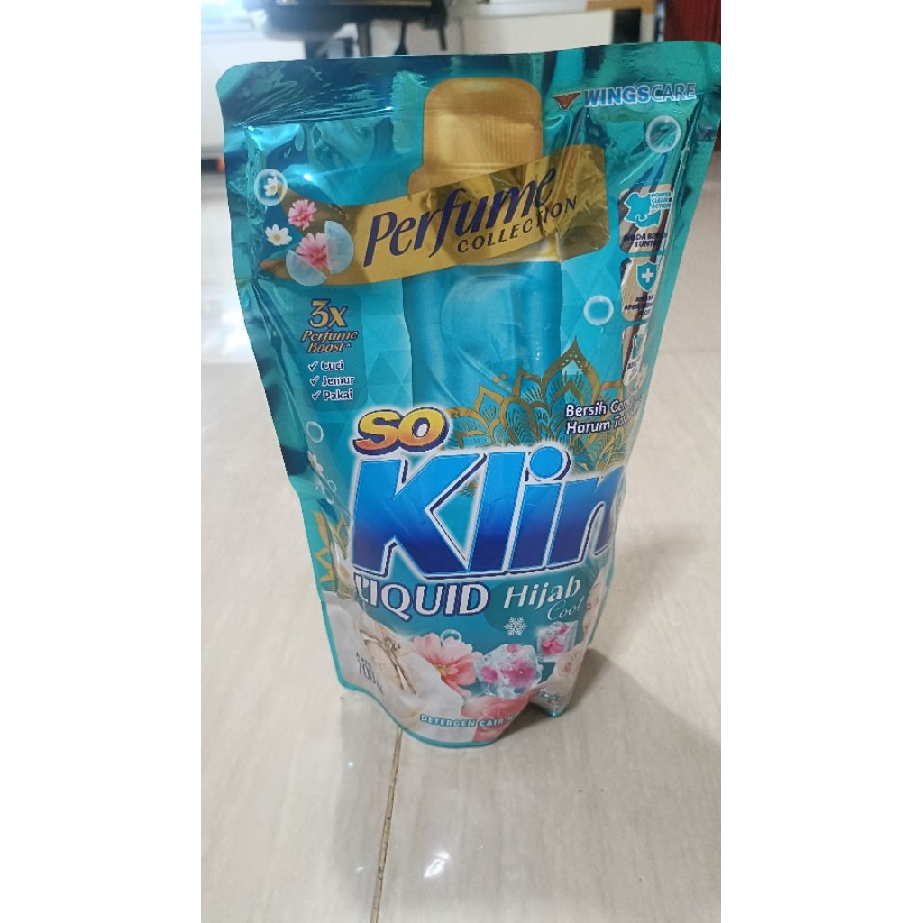 Jual Detergen Cair Hijab Cool 700ml Putih & Clean Formula Power Clean ...