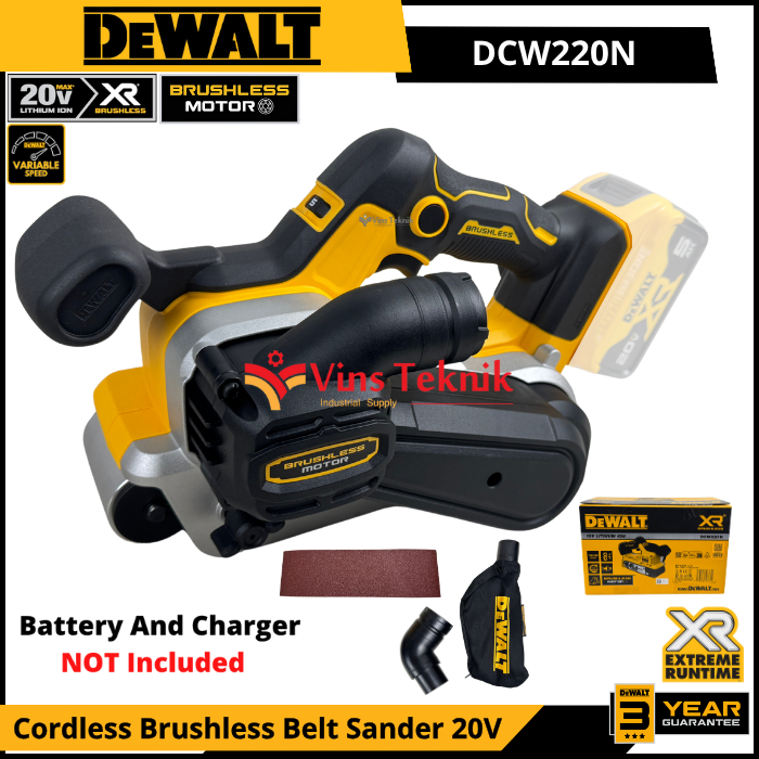 Jual DEWALT DCW220N Mesin Amplas Sabuk Baterai Cordless Brushless Belt ...