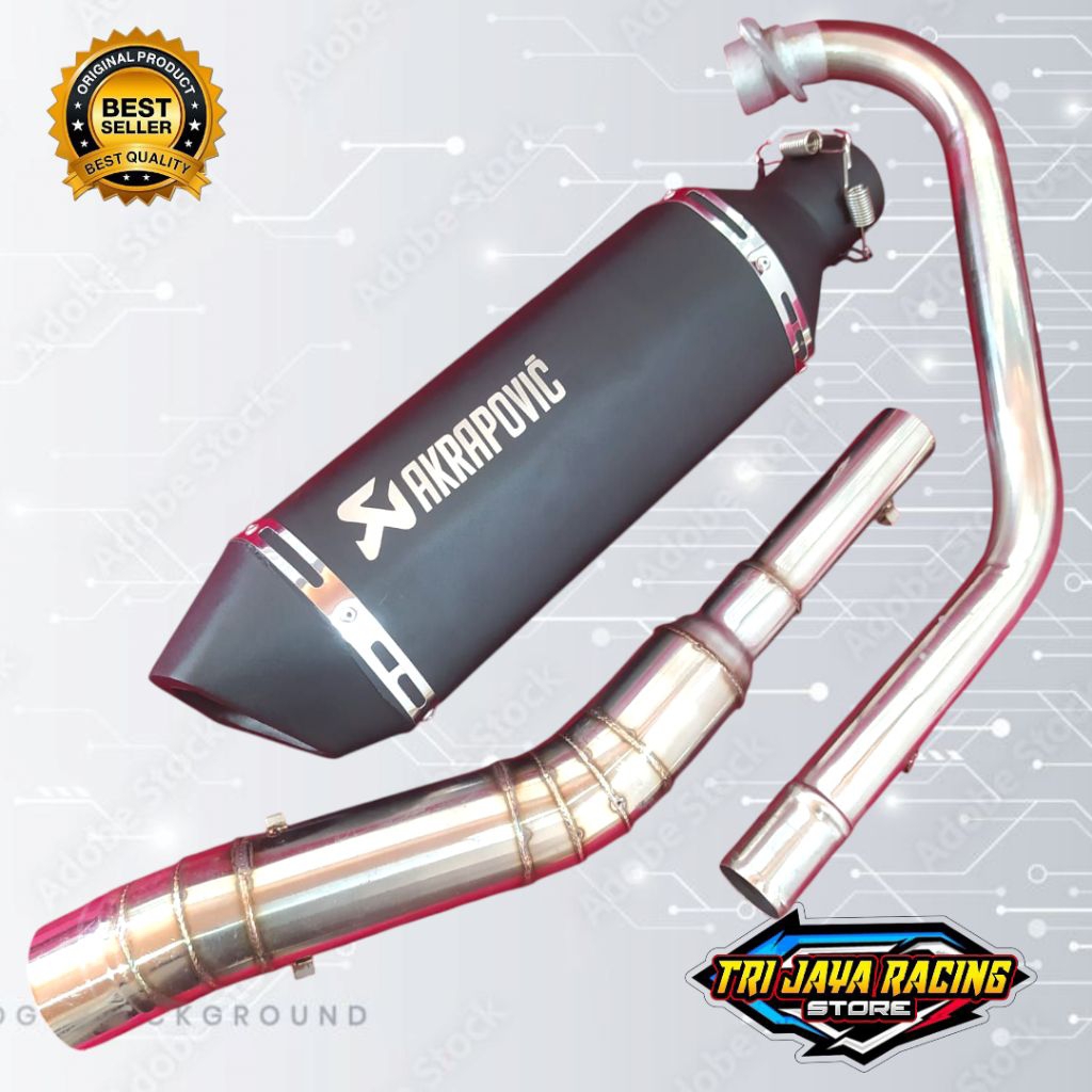 Jual Knalpot Akrapovic layang hitam doff R15 GSX CBR Verza Vixion xabre ...