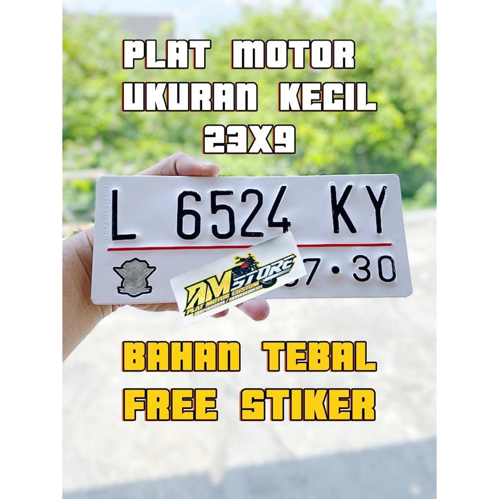 Jual plat motor custom warna putih 1 biji baut tanam plat motor baut ...
