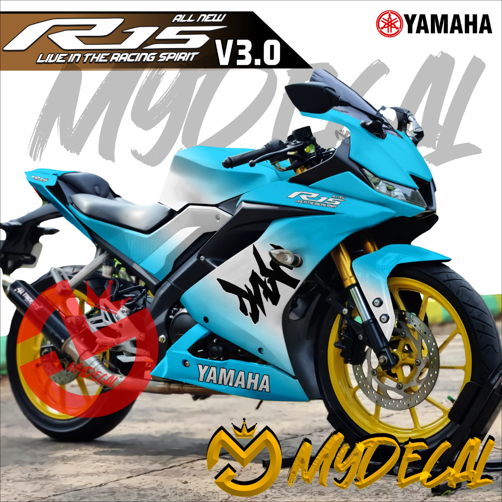 Jual Bisa COD Decal Sticker Full Body YAMAHA R15 V3.0 Motif Kanji ...