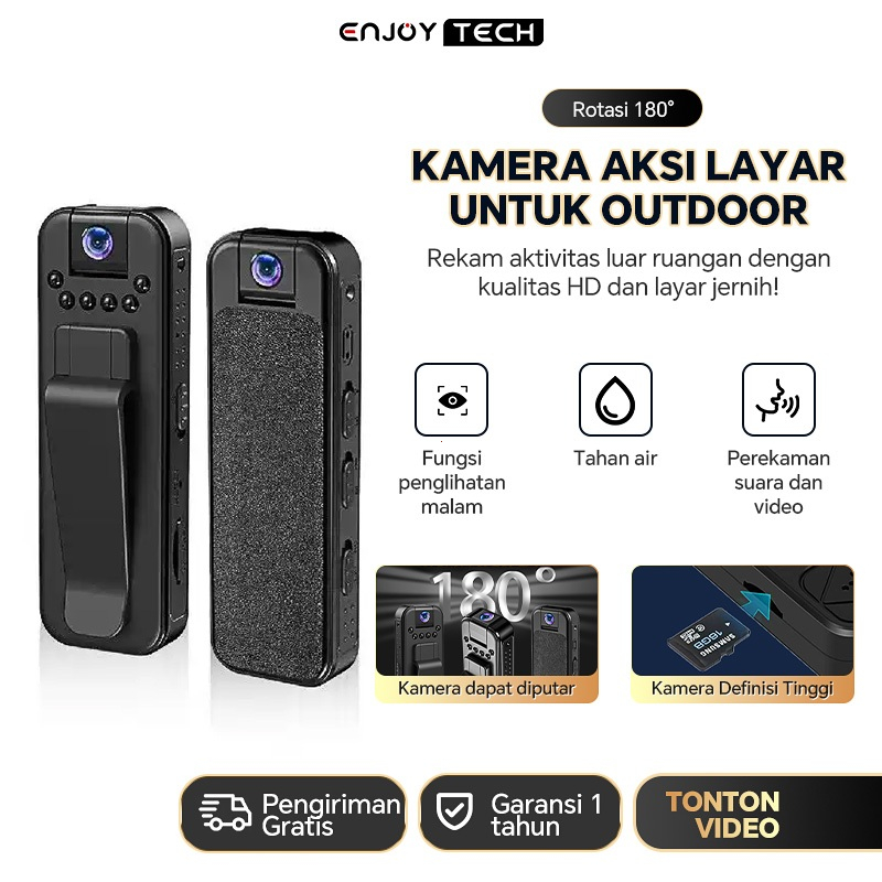 Jual ENJOYTECH Perekam Layar HD Olahraga Kamera Olahraga HD Mini Layar ...