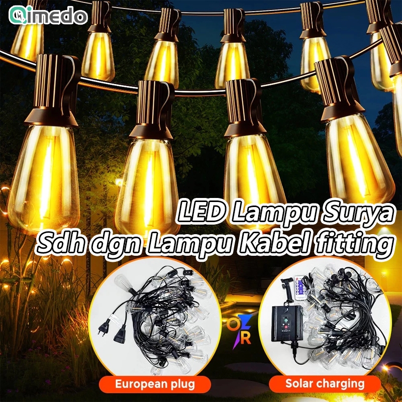 Jual 15 Meter Kabel Ftiting Dgn Bola Pke Tenaga Surya Panel Kuning ...