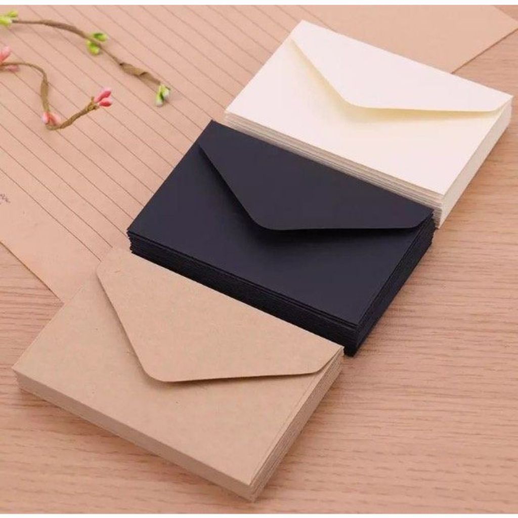 Jual Amplop hitam A6 amplop coklat gift card amplop putih aesthetic ...