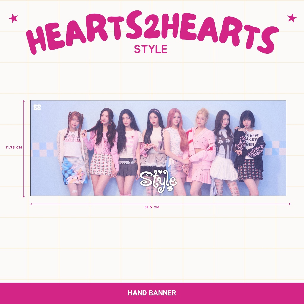 Jual GLOSSY HAND BANNER HEARTS2HEARTS STYLE HANDBANNER KPOP UNOFFICIAL ...