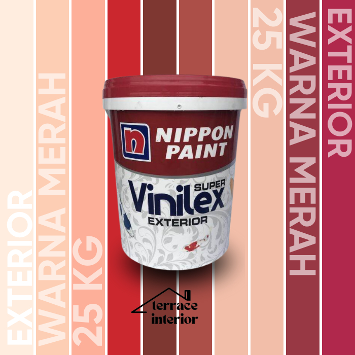 Jual Cat Tembok Vinilex Exterior Merah 25 Kg | Shopee Indonesia