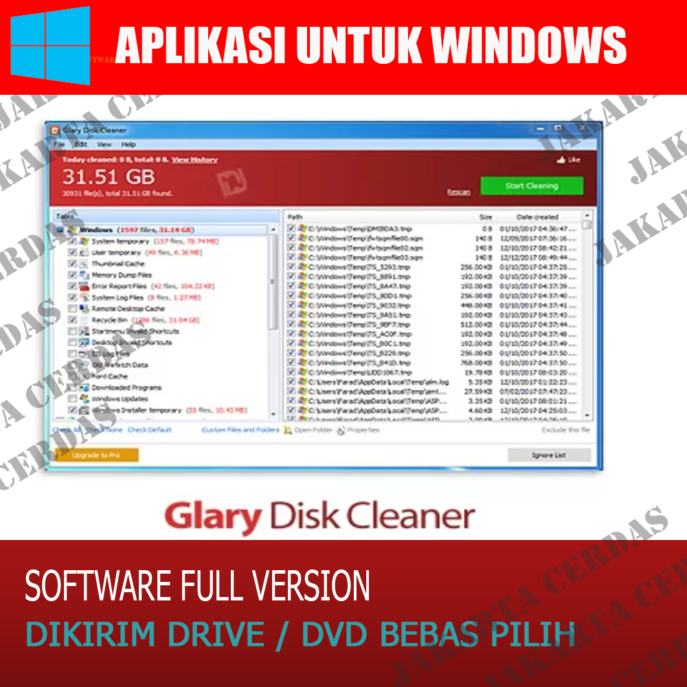 Jual Glary Disk Cleaner v6.0.1.29 Optimizer Win | Shopee Indonesia