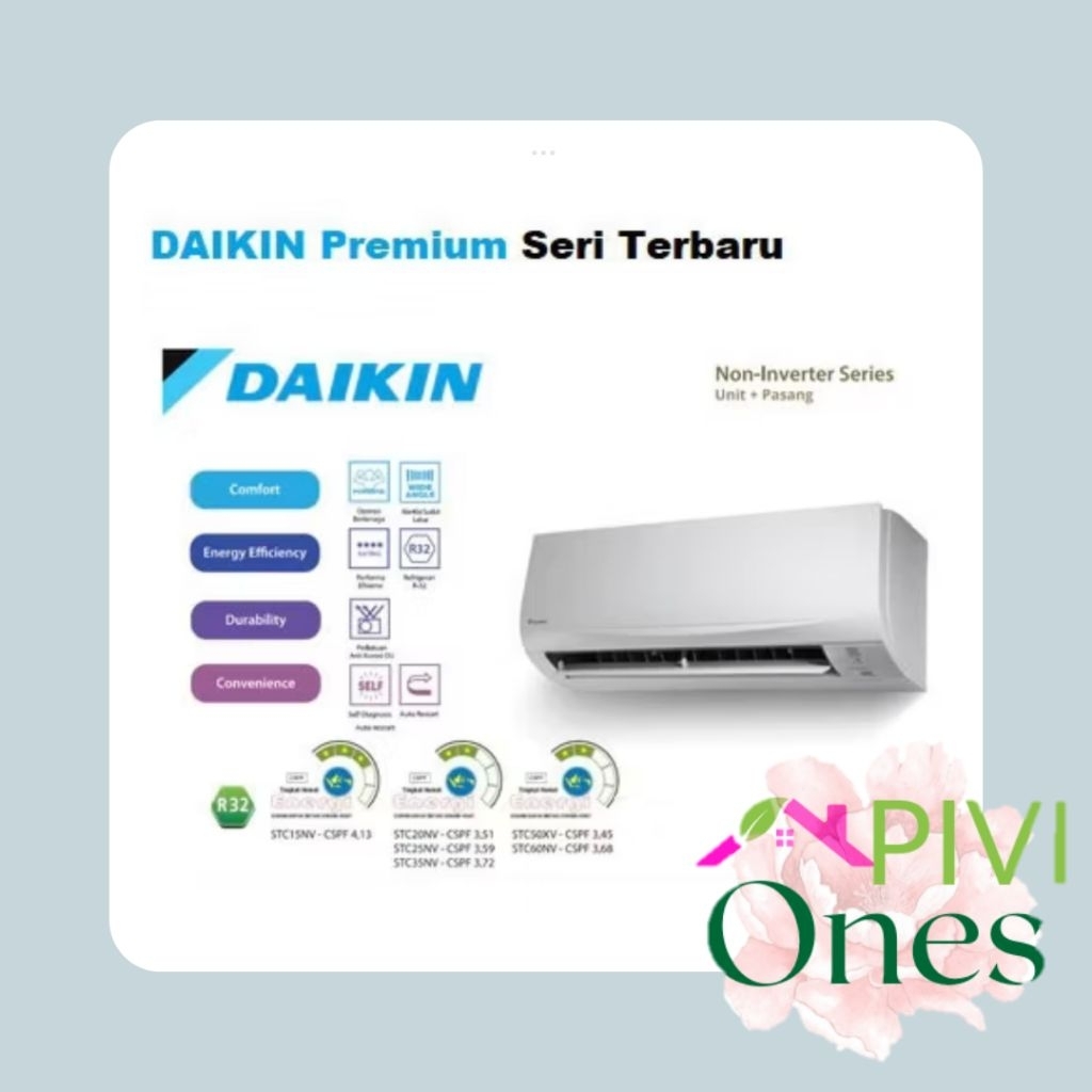 Jual NEW ! AC DAIKIN STANDARD 0.5PK - 2 PK STCYV SERI TERBARU DAIKIN ...