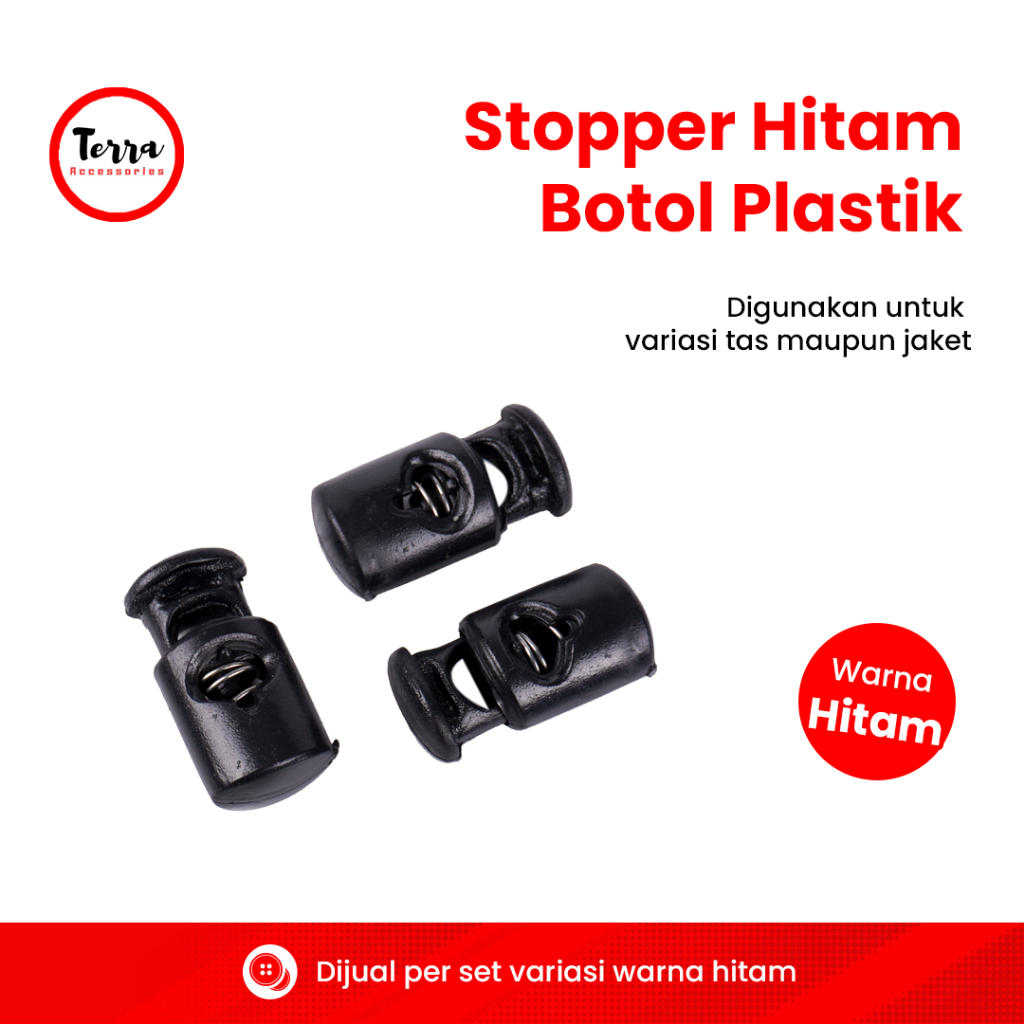 Jual (DI JUAL MINIMUM 10 PCS) Stopper Hitam Model Pipih Tabung/Botol ...