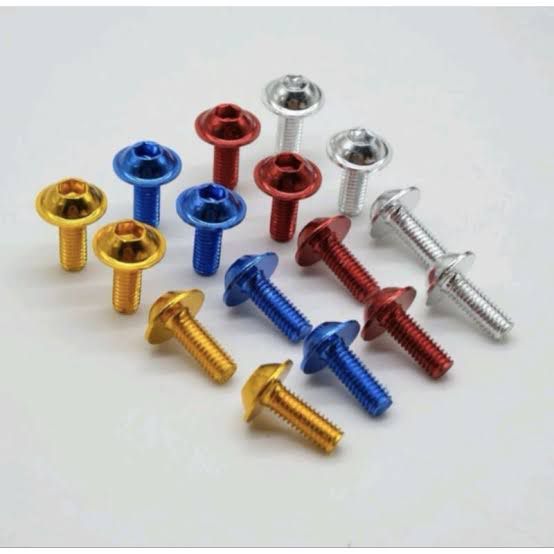 Jual BAUT ALMUNIUM CNC M6x15 BAUT BIG HEAD CNC UKURAN BAUT 10 UNIVERSAL ...