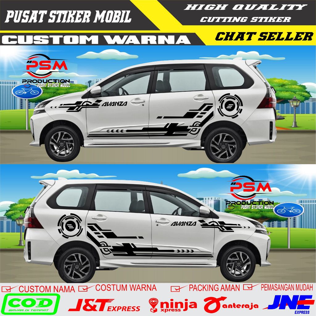 Jual NEW Stiker Striping Avanza Robot Stiker List Minimalis Stiker ...