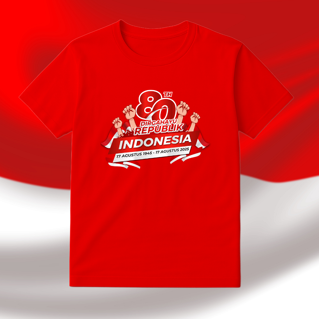 Jual Kaos 17 agustus 2025 dewasa / kaos merdeka HUT RI 80 / Kaos ...