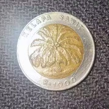 Jual Koin Kuno Indonesia 1000 Rupiah Kelapa Sawit | VF | Shopee Indonesia