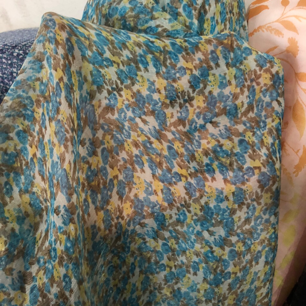 Jual kain sifon sutra motif bunga - kain sifon sutra motif impor - kain ...