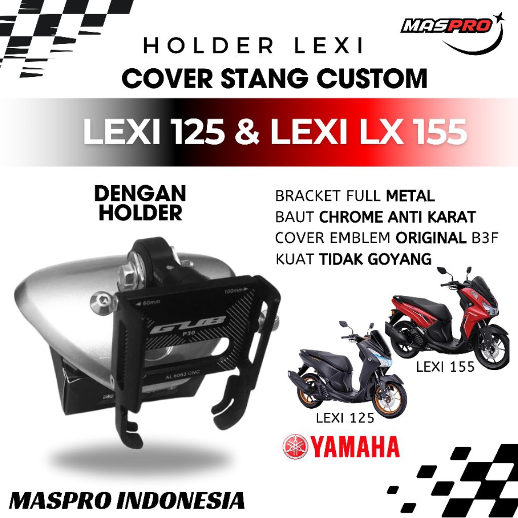 Jual Holder Hp Yamaha Lexi 155 Lexi 125 Custom Motobar lexi | Shopee ...
