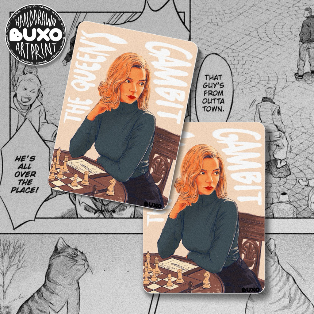 Jual buxo - THE QUEEN’S GAMBIT vinyl sticker / sticker film movie ...