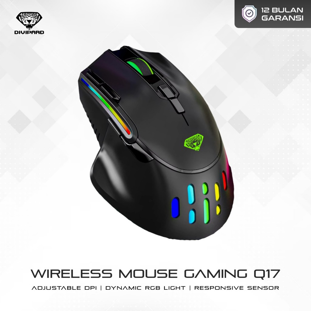 Jual Mouse Wireless Gaming Rechargeable Divipard Q17 LED RGB Lamp ...