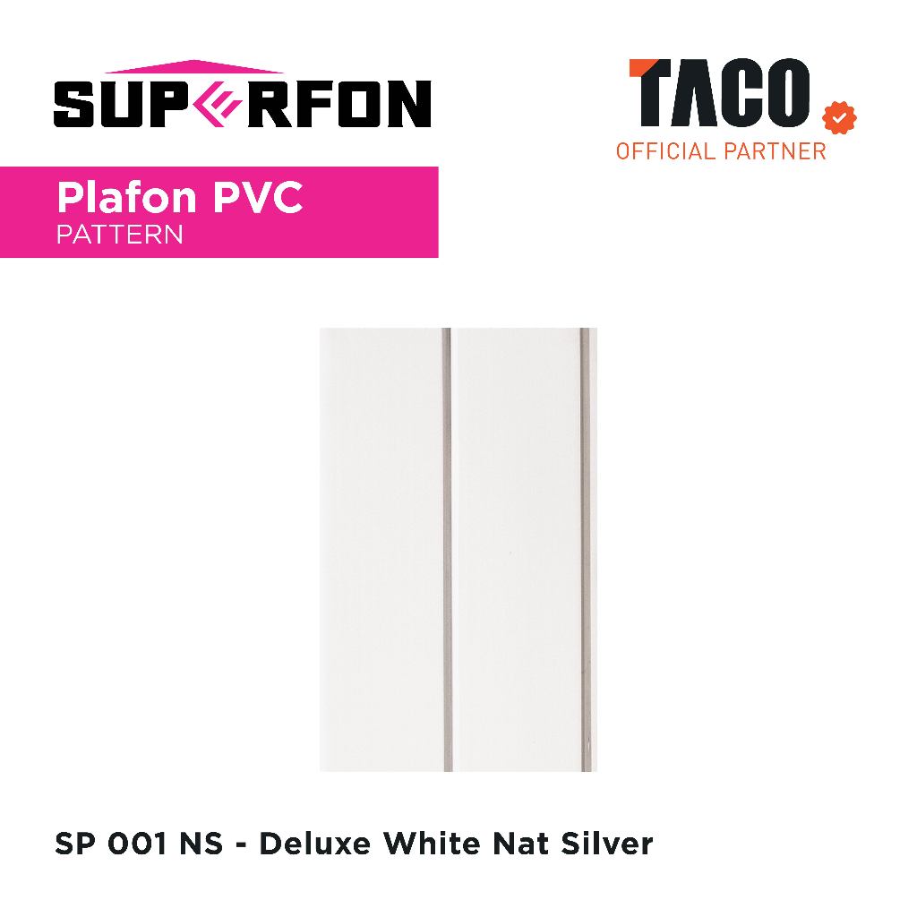 Jual Superfon Plafon PVC TACO Pattern Glossy Tebal 8mm Panjang 4 Meter ...