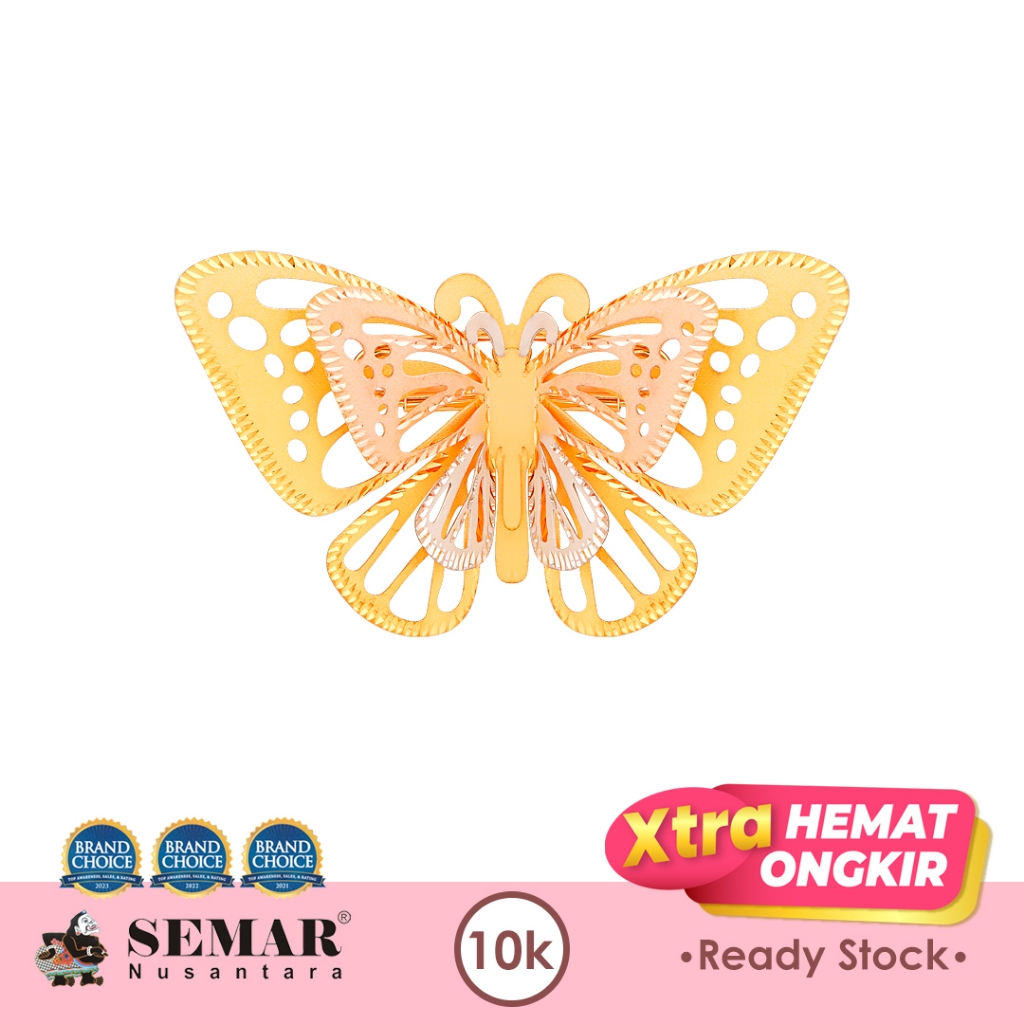Jual Bros Emas Sweet Butterfly Gold 10K Semar Nusantara | Shopee Indonesia