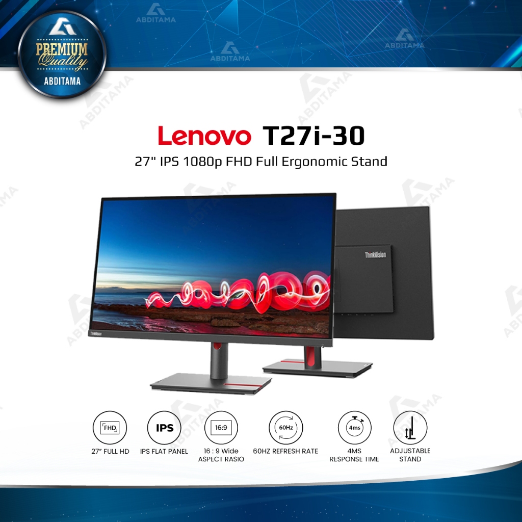 Jual Monitor LED Lenovo Thinkvision T27i-30 27" IPS 1080p FHD VGA x1 ...