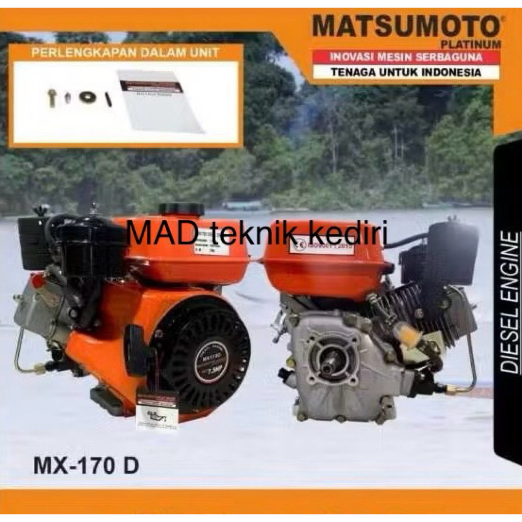 Jual Mesin Penggerak Solar 7.5 PK / Diesel Engine 7.5 HP MATSUMOTO MX ...