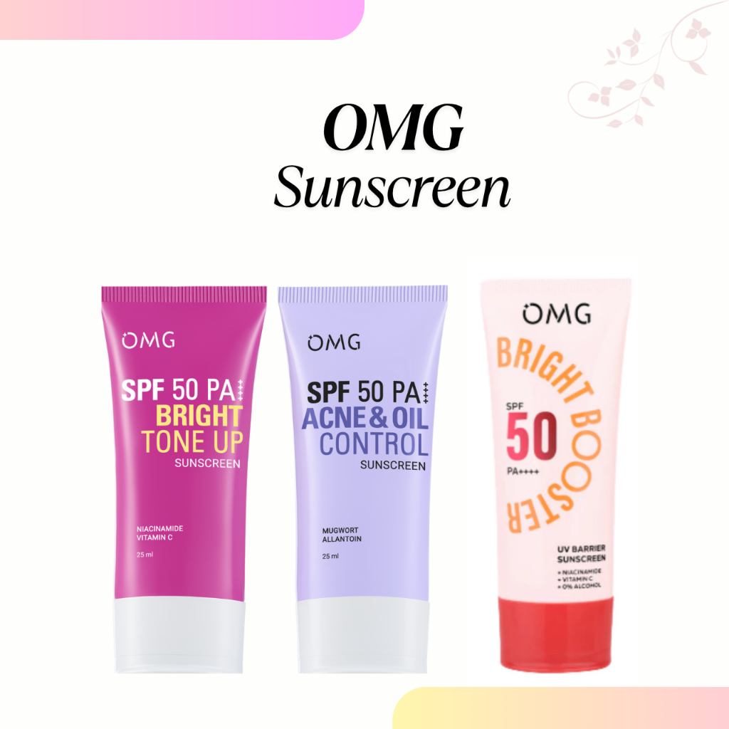 Jual OMG Oh My Glow UV Barrier Sunscreen SPF 50 PA++++ 25ml/Bright Tone ...