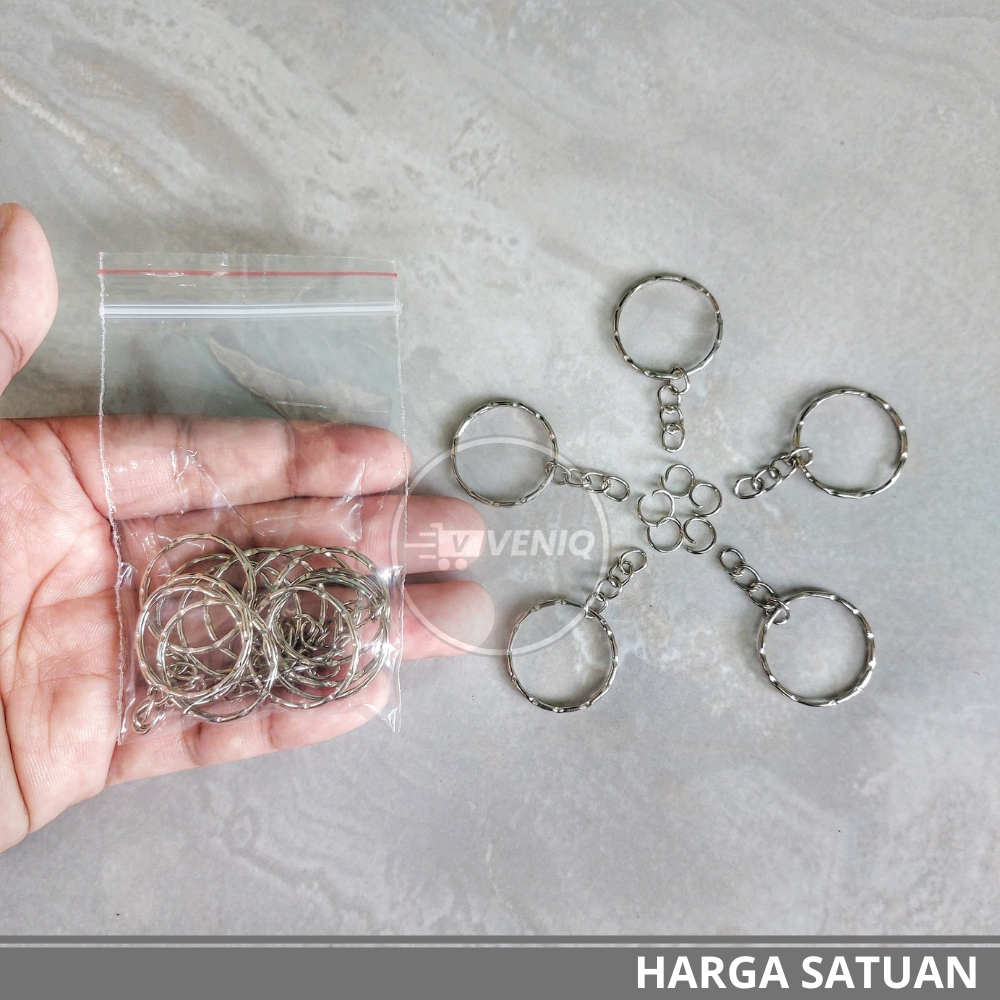 Jual RING GANTUNGAN KUNCI GERIGI 25 MM (2,5 CM) KEY CHAIN ada RING ...
