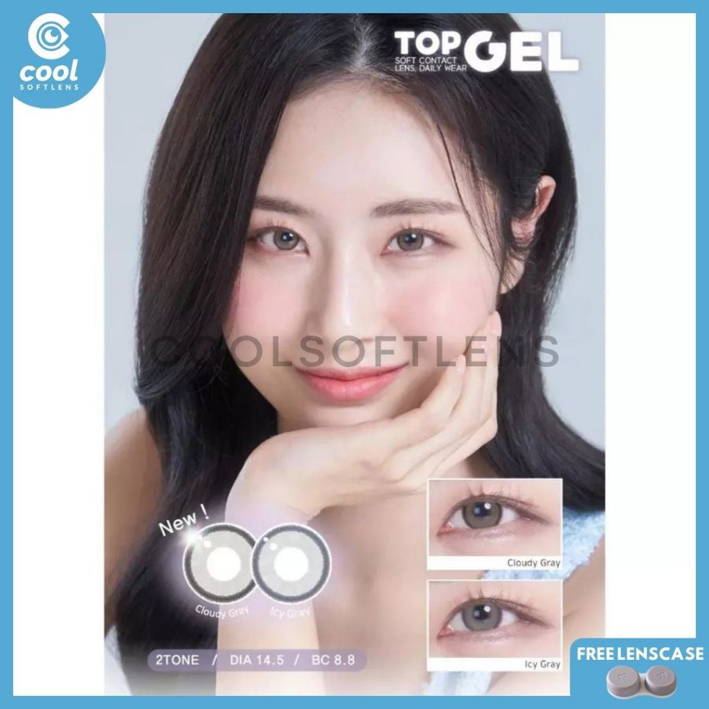 Jual Softlens TOPGEL CLOUDY GREY & ICY GREY 14,5 MM Normal & Minus (-0 ...