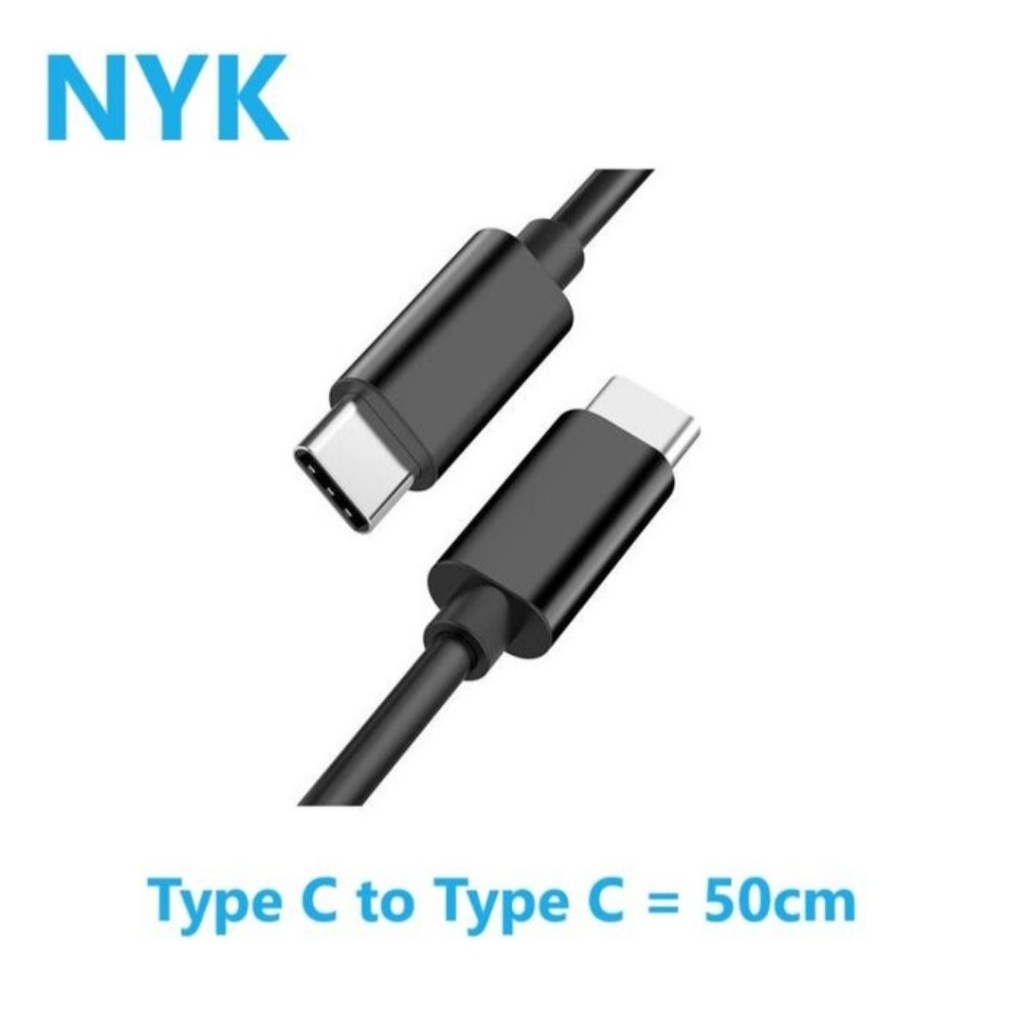 Jual KABEL TYPE C TO TYPE C 50CM NYK | Shopee Indonesia