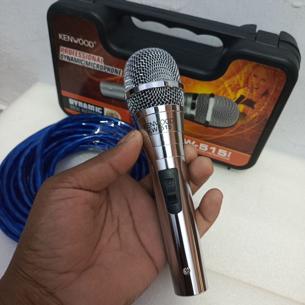 Jual KABEL 10 METER, MIKROFON KENWOOD-515, MIK VOCAL FUUL BESI,LENGKAP ...