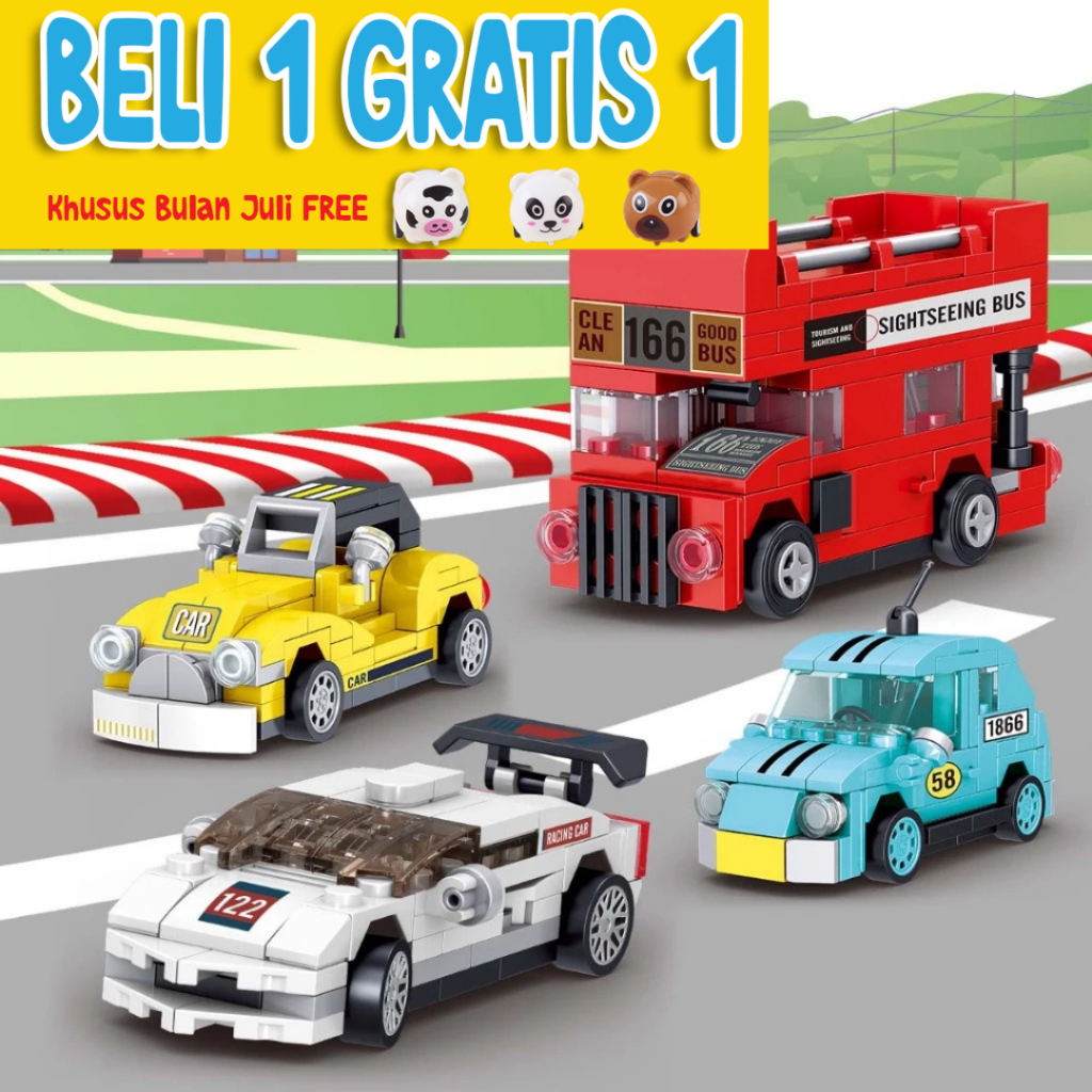 Jual PLAYGO RETRO Series 100Pieces Building Blocks for Kids Playgo ...