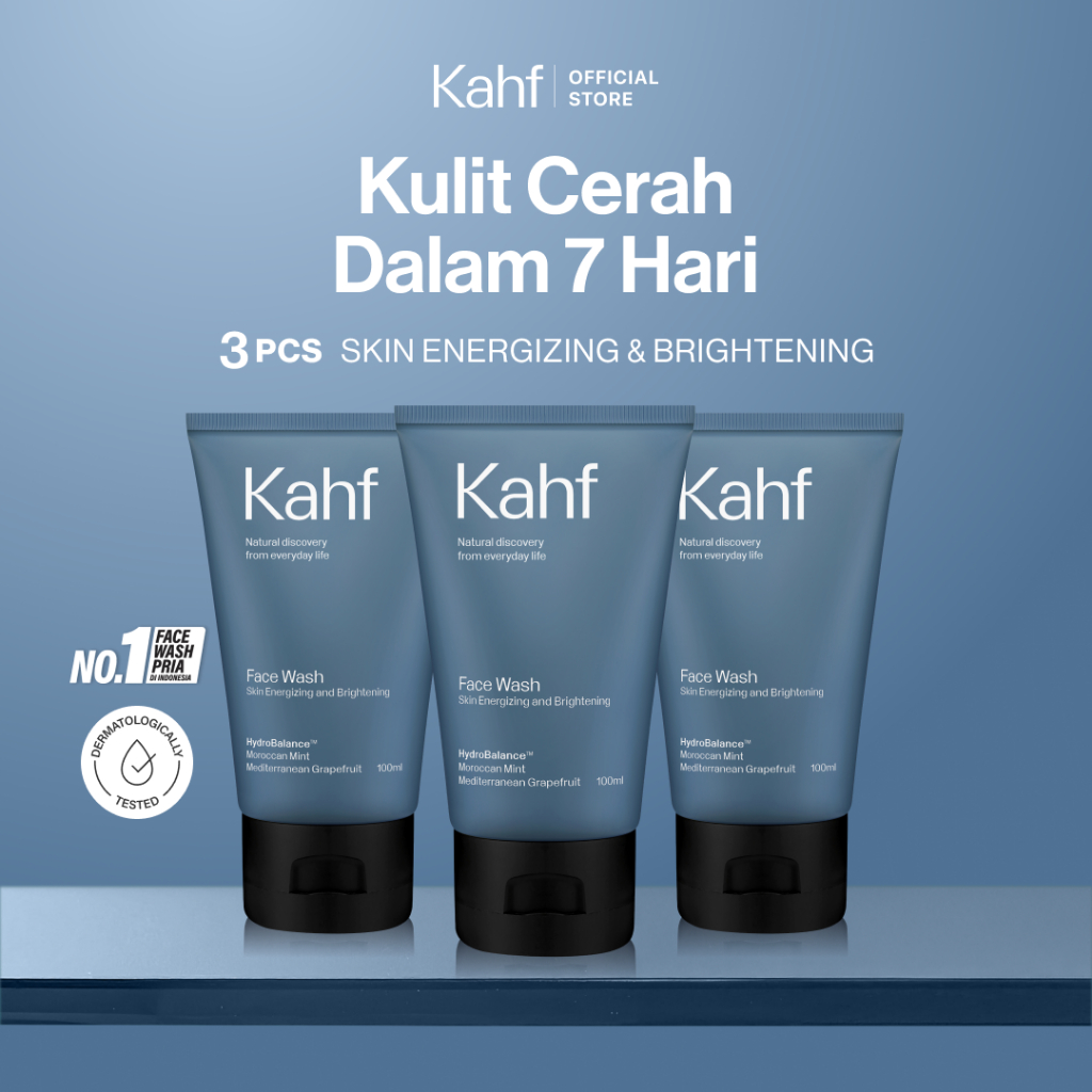Jual [KAHF BUNDLE 3IN1 PAKET FACIAL WASH - KULIT CERAH DAN FRESH ...