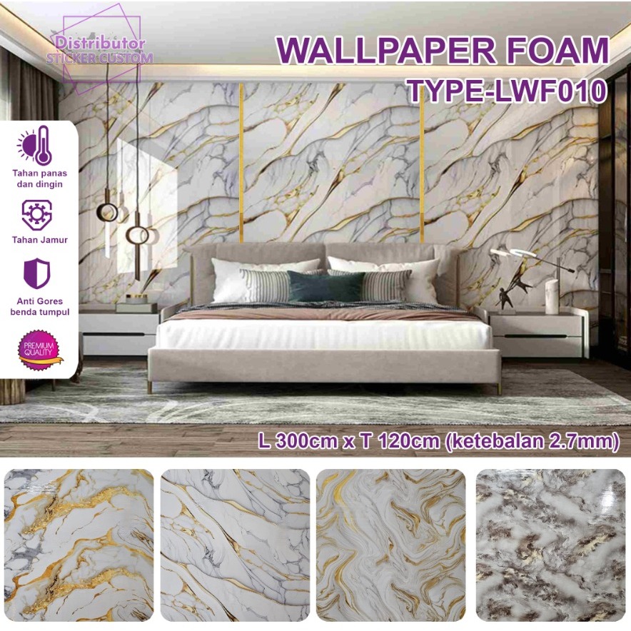 Jual Wallpaper Sticker Marble Foam | Sticker Foam Dinding | Stiker ...