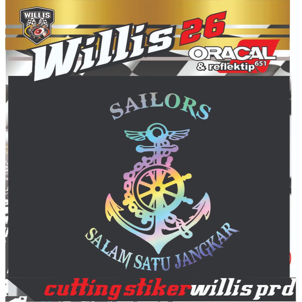 Jual Sticker Jangkar Salam Satu jangkar terbaru cutting sticker ...