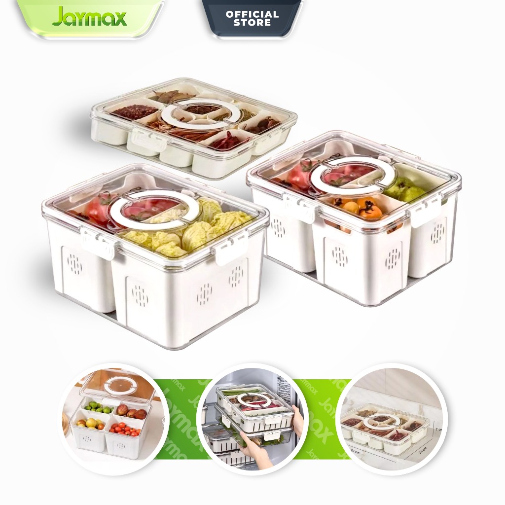 Jual Food Container/ Kotak Penyimpanan Kulkas/ 2 Grid/ 3 Grid/ 4 Grid ...