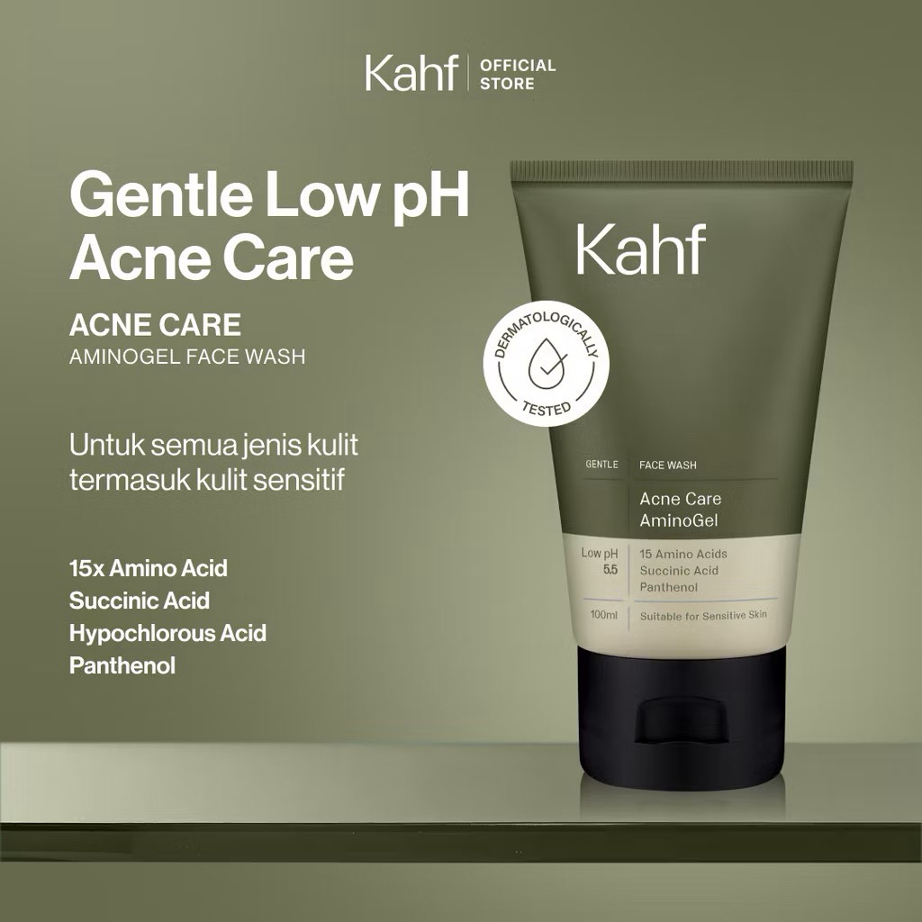 Jual Kahf Acne Care Amino Gel Face Wash 100 ml – Sabun Cuci Muka Pria ...