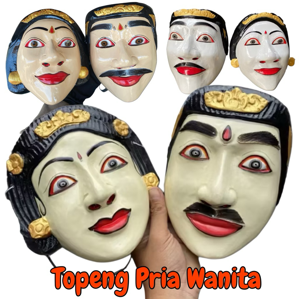 Jual Topeng Pria Dan Wanita Bali - Topeng Pasangan bali - Dekorasi ...