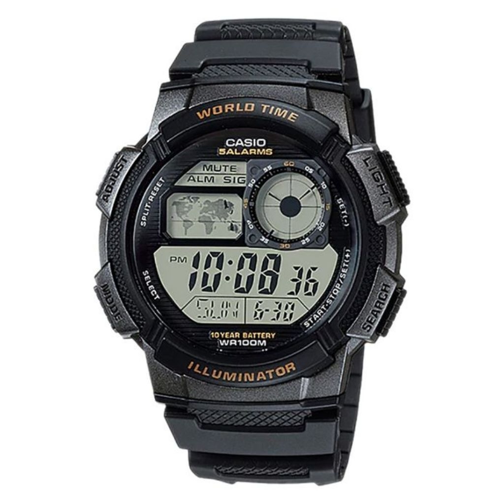 Jual Casio General AE-1000W-1AVDF Sporty Digital Dial Black Resin Band | Shopee Indonesia