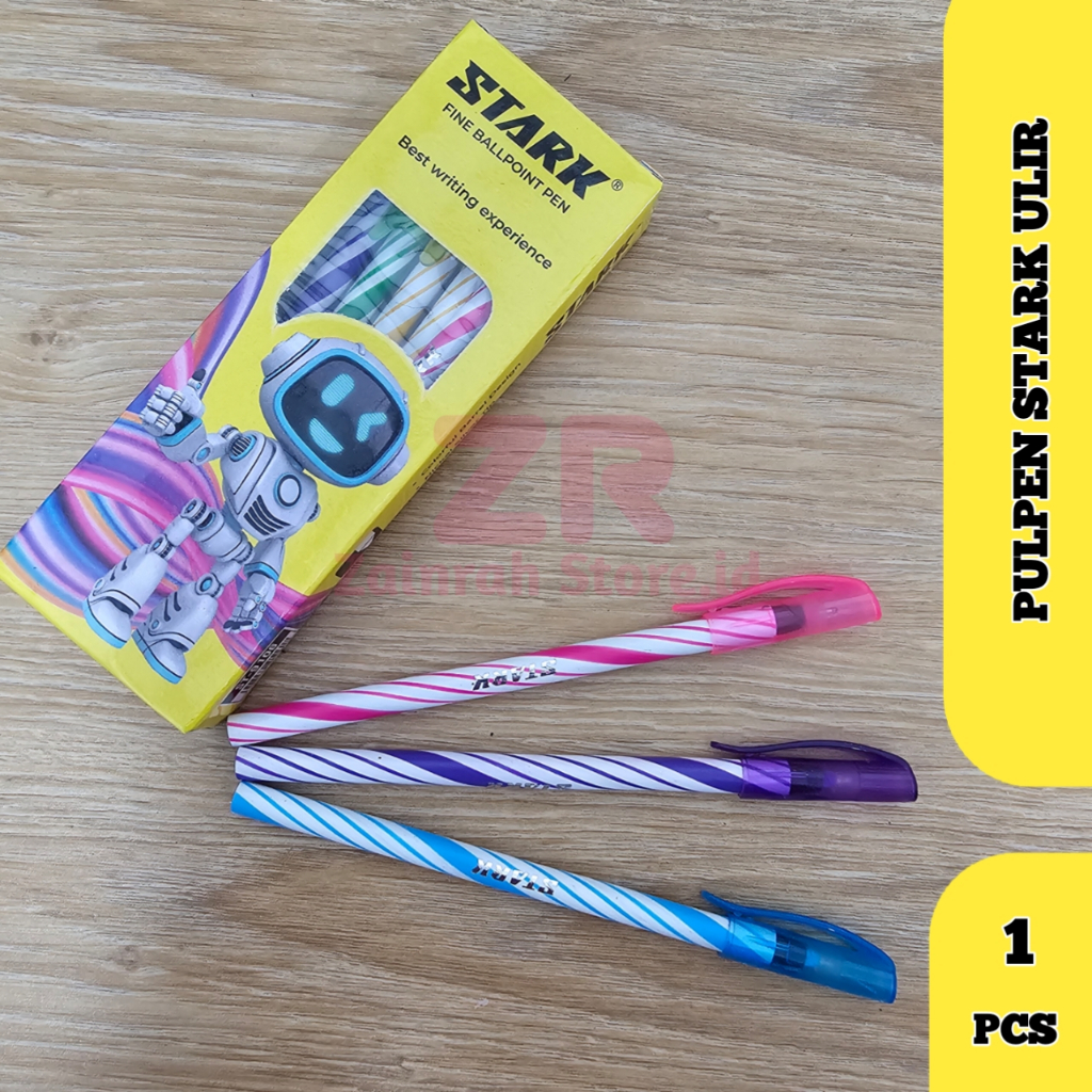 Jual ( 1 PCS ) Pulpen Ulir Stark 1 Pack Isi 12 Pcs | Ballpoint Lilin ...