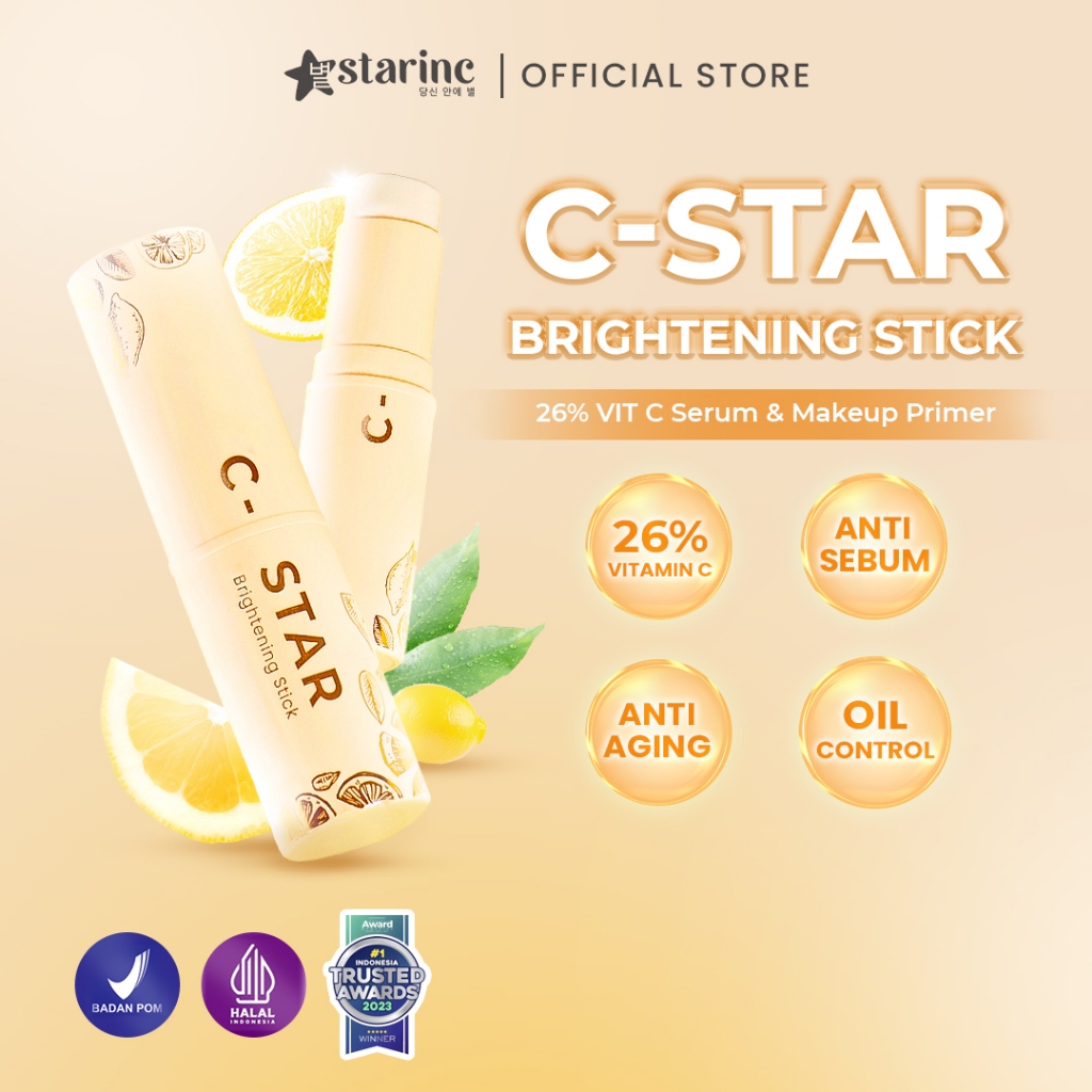 Jual Brightening Stick Balm 26% Vitamin C C-STAR STARINC | Shopee Indonesia