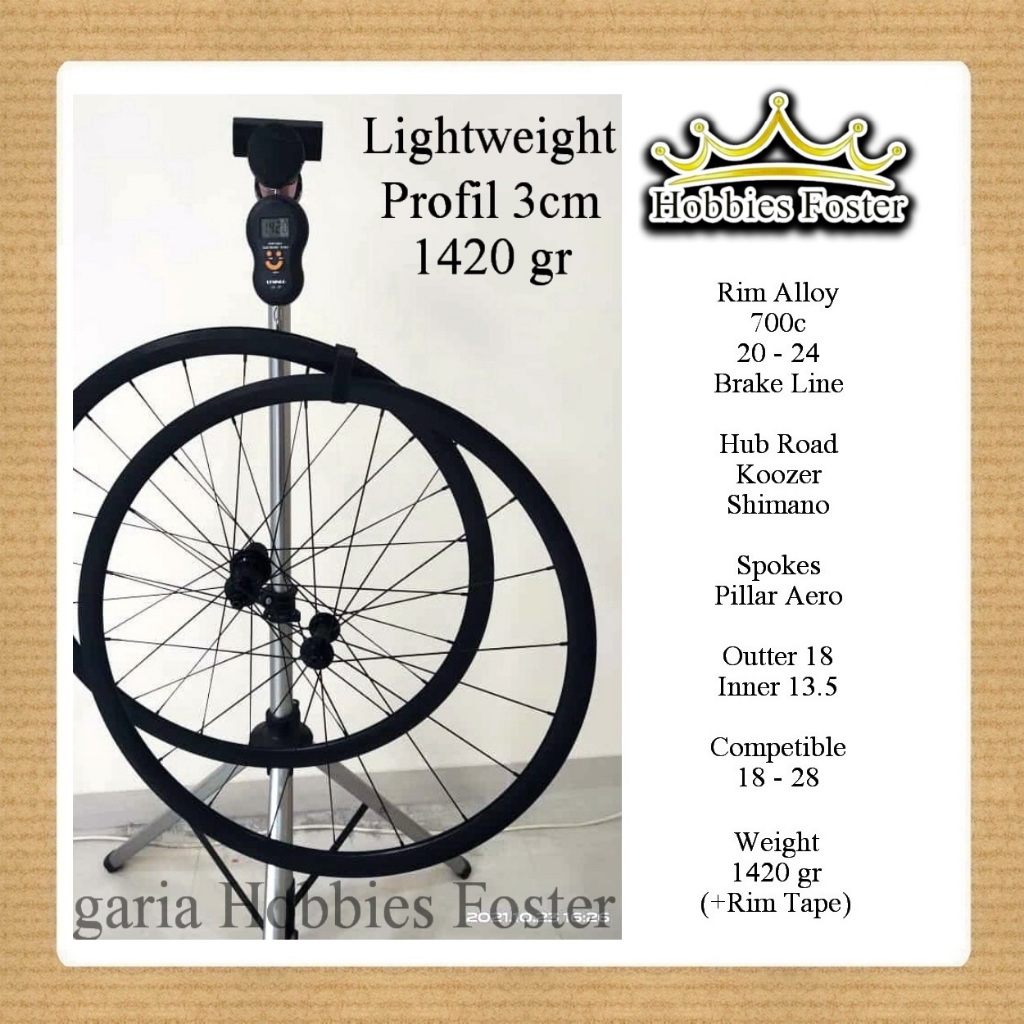 Jual Wheelset Alloy 700c 30mm 1425 gr Custom Build Rim Brake Line Road ...