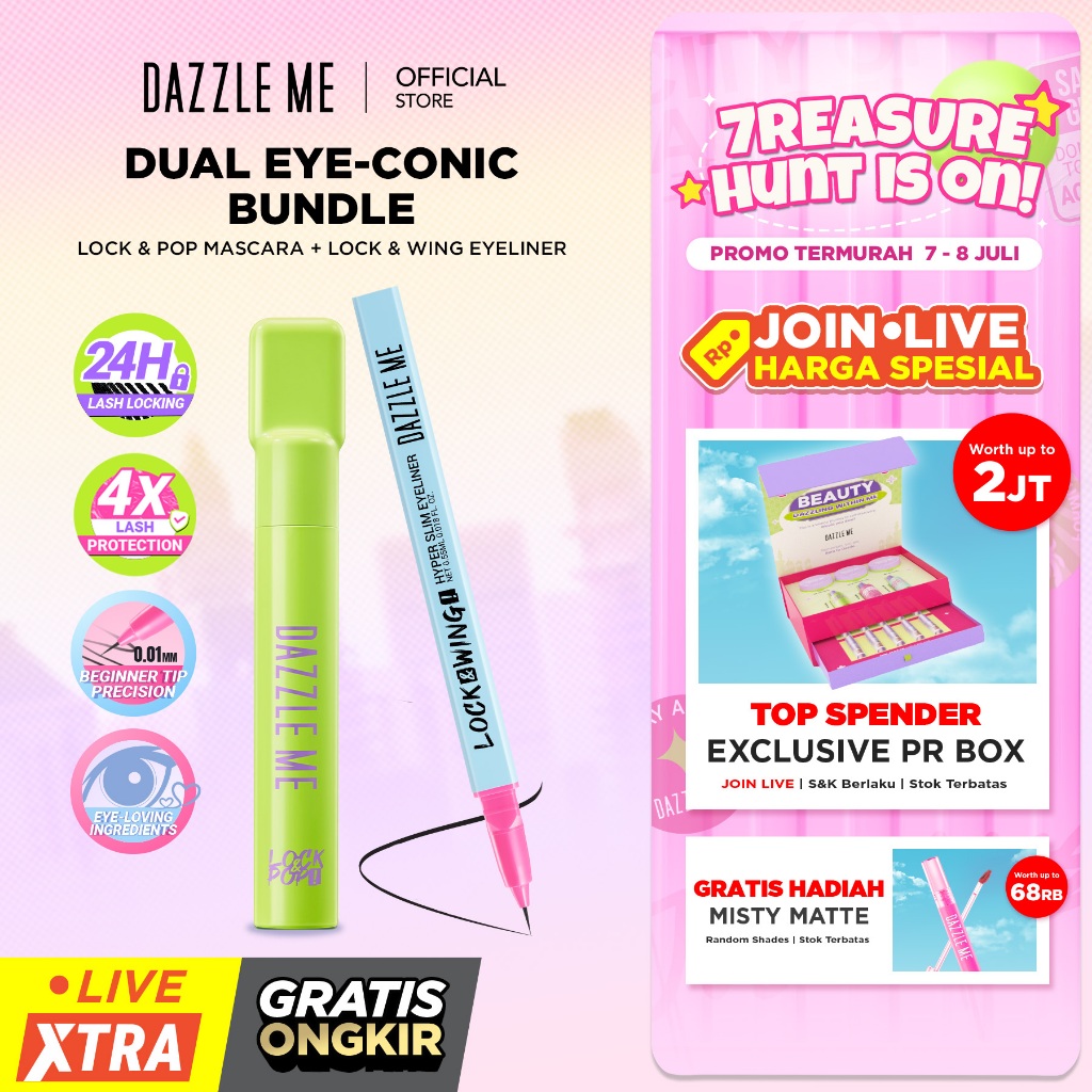 Jual [BUNDLE EYEMAKEUP] DAZZLE ME Dual Eye-conic Bundle Set Lock & Pop ...
