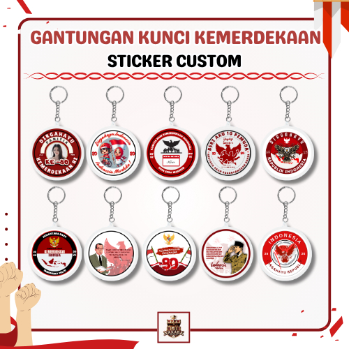 Jual Gantungan Kunci Kemerdekaan Sticker Custom l Hadiah l Souvenir l ...