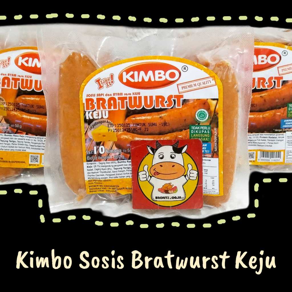 Jual KIMBO SOSIS BRATWURST MINI KEJU ISI 10-FROZEN FOOD-BRONTZ JOGJA ...