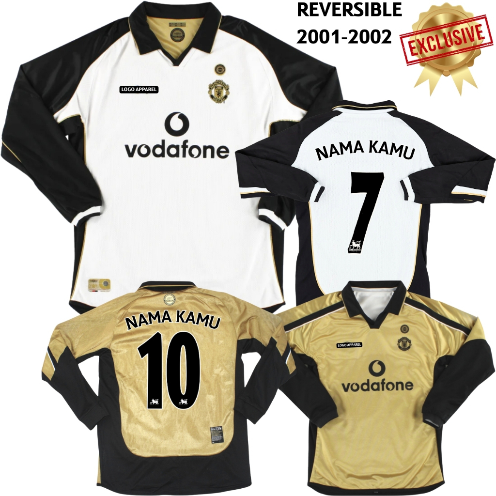 Jual Jersey Retro Vintage Mnchstr Untd Reversible Away Putih Emas Long ...