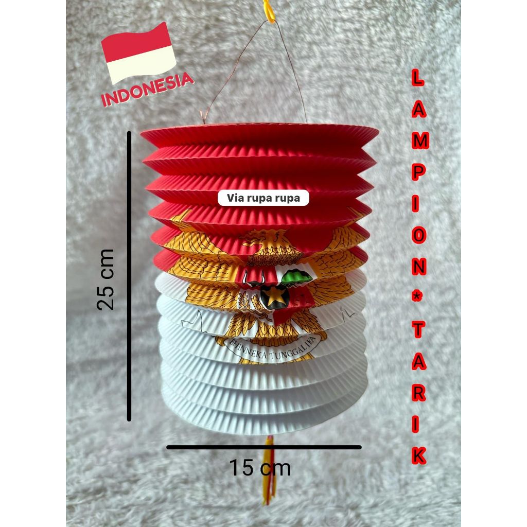Jual lampion kertas merah putih 17 agustus ri hiasan gantung HUT ri ...