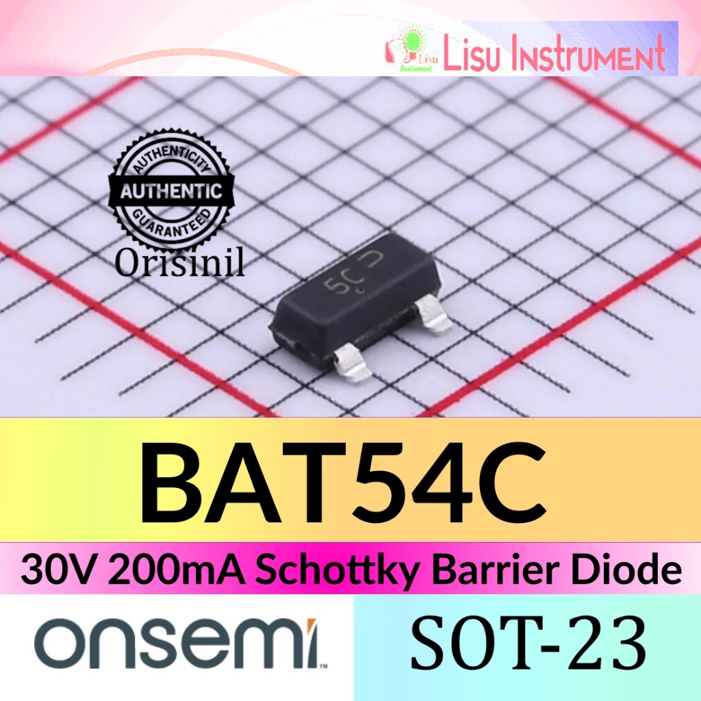 Jual BAT54CL 30V 200mA Schottky Barrier Diode 5C BAT54C onsemi ORIGINAL | Shopee Indonesia